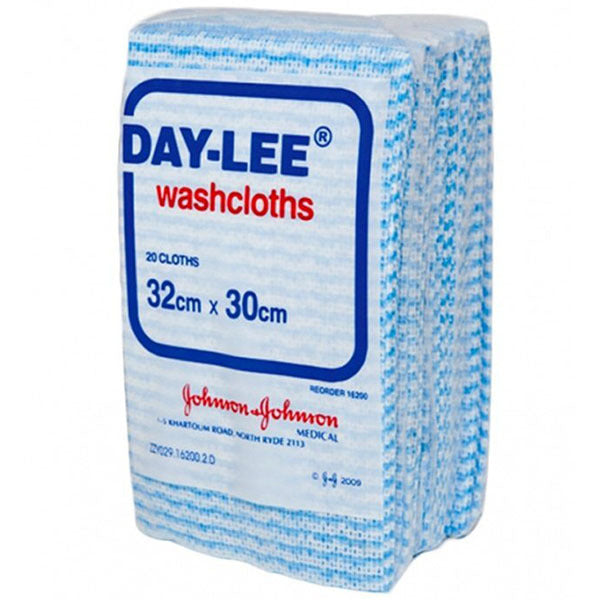 J&J Daylee Wash Cloth 32cm x 30cm (Packet 20) – Topcat Healthcare