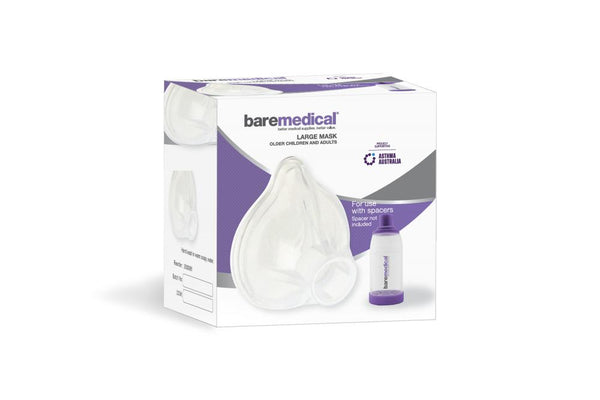 BareMed E-CHAMBER LARGE SPACER MASK SILICONE CONTOURED (Each) – Topcat ...