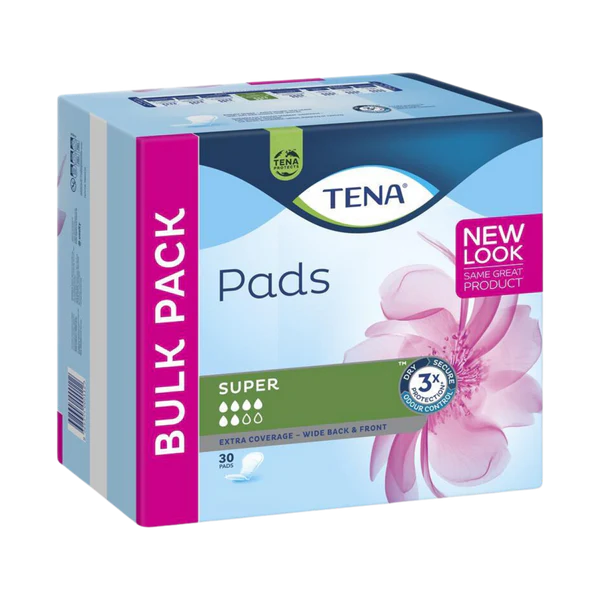 Tena Pads Super 440x192mm 515ml (Packet 30) – Topcat Healthcare
