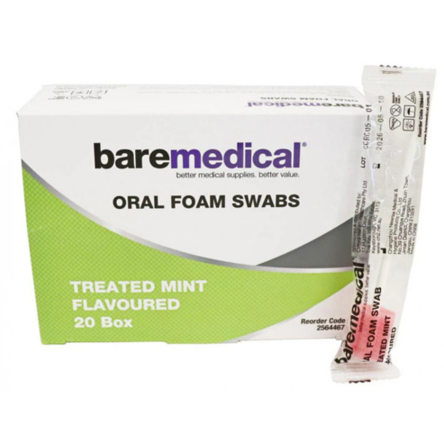 BareMed TOOTHETTE ORAL FOAM SWAB TREATED MINT FLAVOURED (Box 20 ...