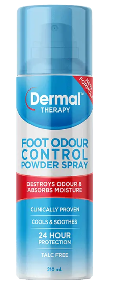 Dermal Therapy Foot Odour Control Powder Spray 210ml – Topcat Healthcare