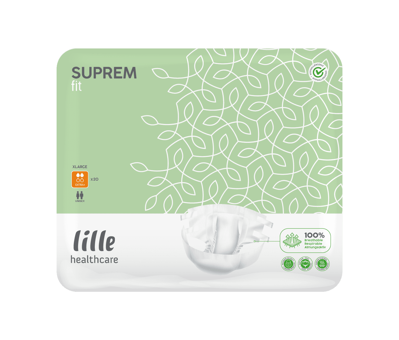 Lille Supreme Fit All-In-One Extra Plus- Extra Large 3100ml (Packet 20 ...