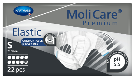 MoliCare® Premium Elastic - Small 70-90cm 10 Drops 2800ml (Packet 22 ...
