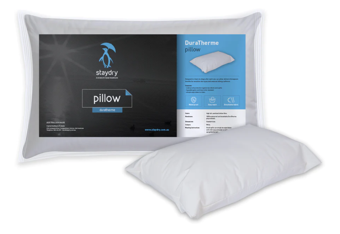 Staydry Duratherme Waterproof Pillow Std – Topcat Healthcare