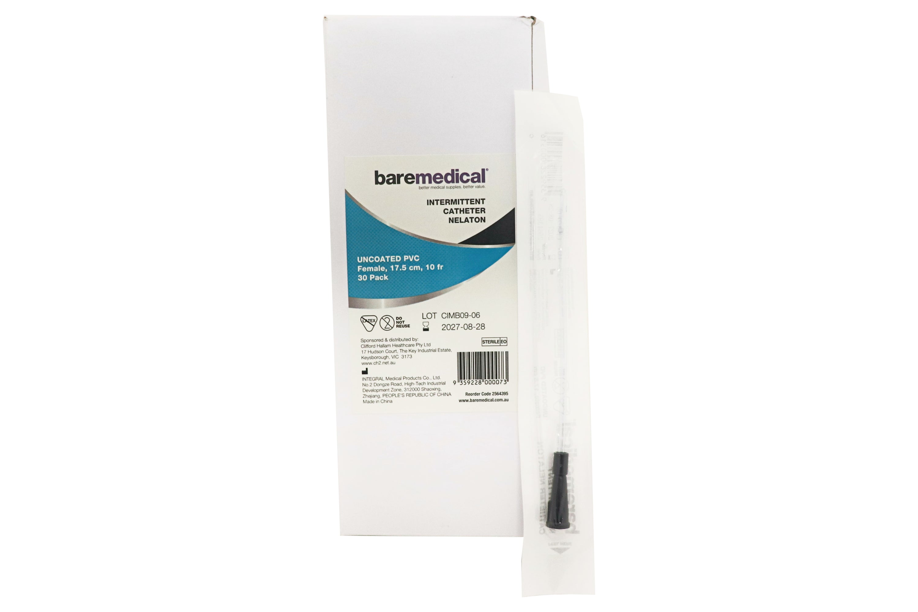 BareMed CATHETER FEMALE 10FR INTERMITTENT NELATON ST SU (Each) – Topcat ...
