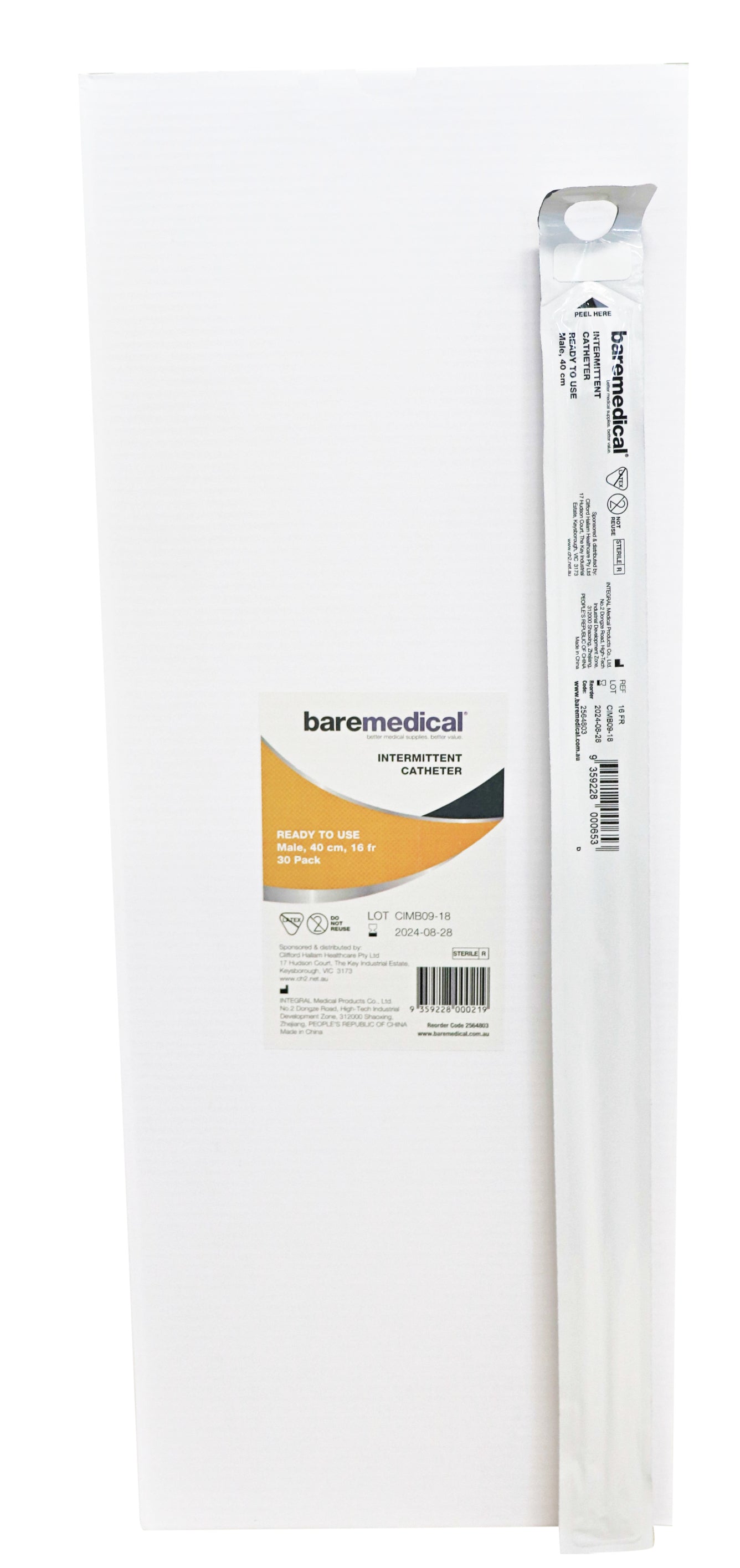 BareMed CATHETER MALE 16FR INTERMITTENT READY T USE ST SU (Each ...