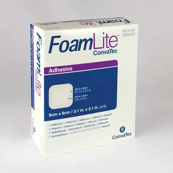 Convatec Foam Lite ADH 8cmx8cm (Box 10) – Topcat Healthcare
